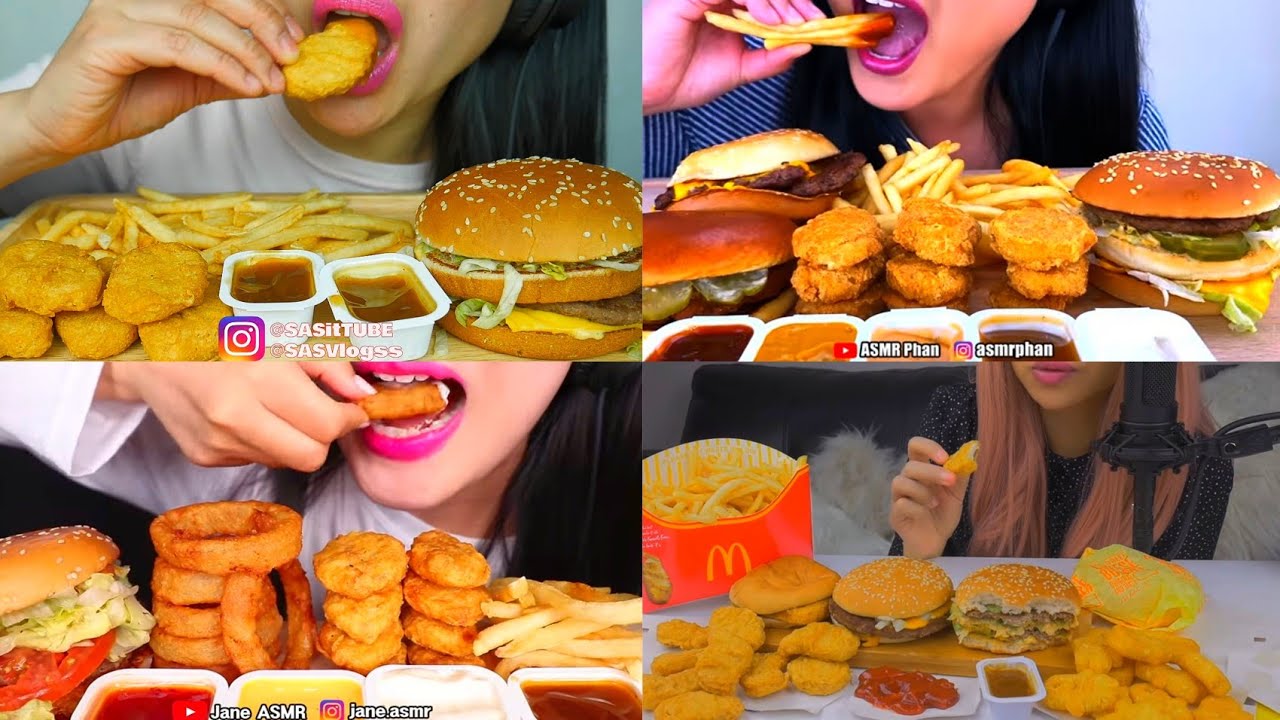 MCDONALD'S FOOD MUKBANG COMPILATION *NADO, SAS ASMR, ASMERI EATS, JANE ...