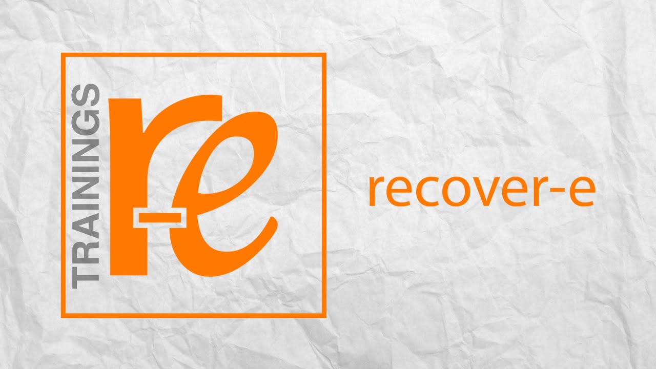 Recover-E Trainings - YouTube