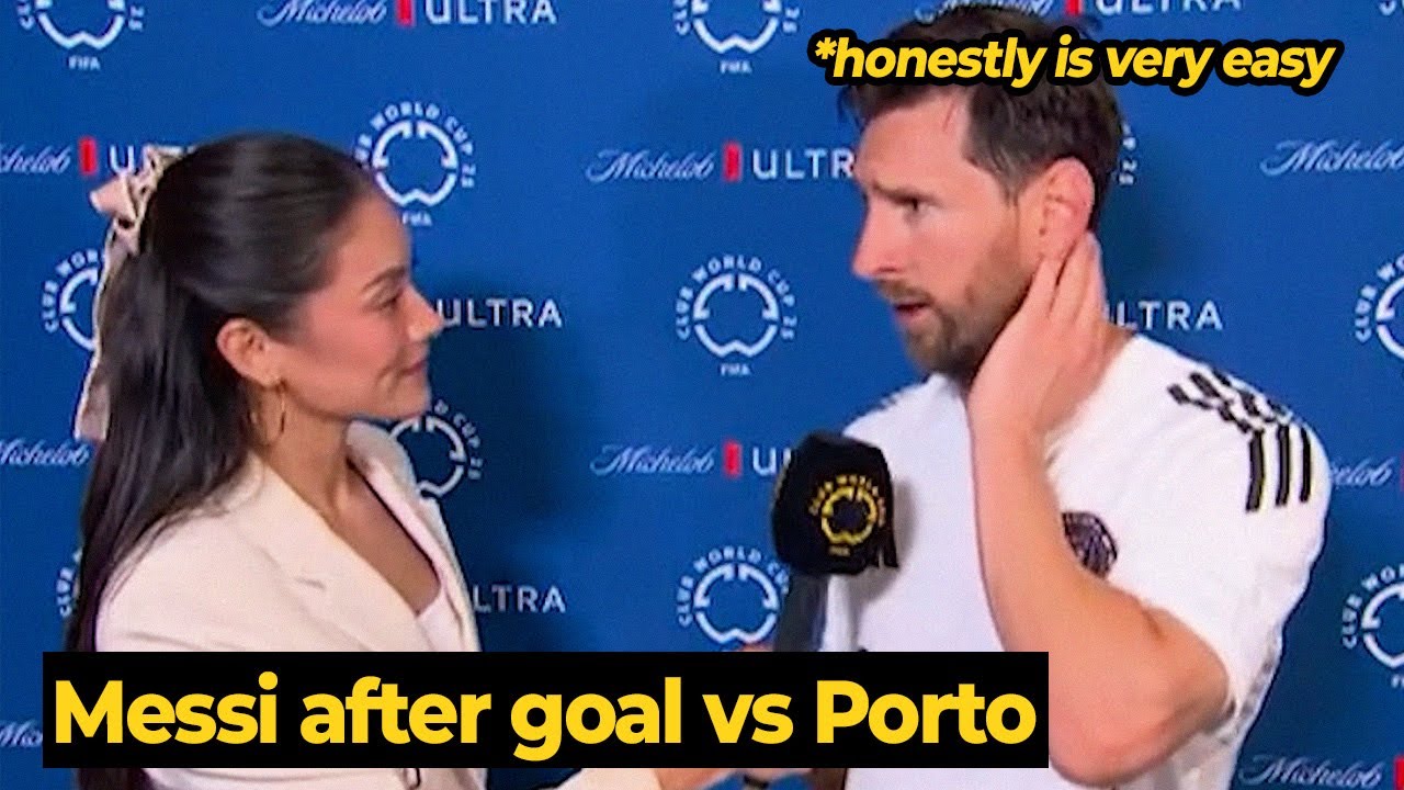 Messi POTM post match interview after scored brilliant free kick goal ...