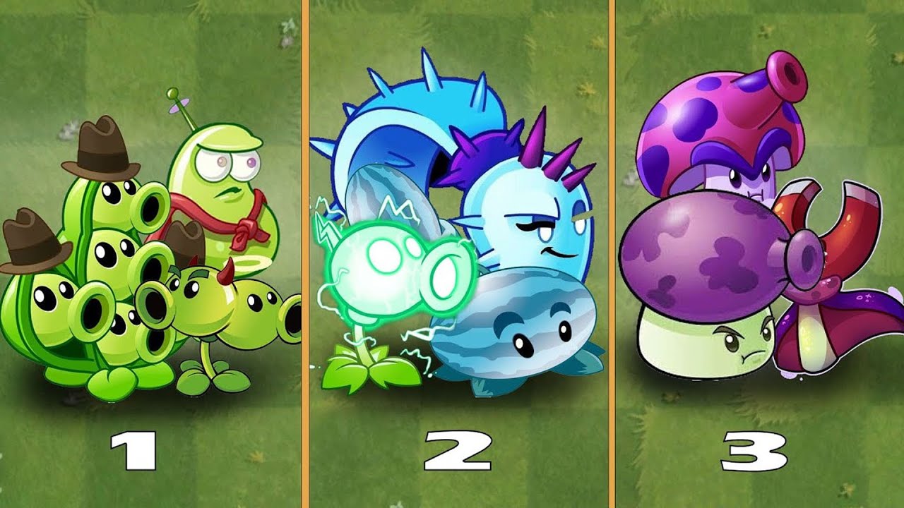 Pvz2 -Team Color Plants green & Blue & Purple Vs All Zombot| Plants vs ...