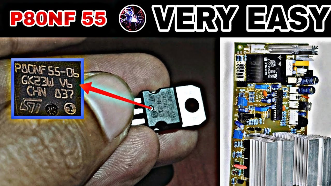how to check P80NF55—06 || P80NF55—08 MOSFET check with multimeter ...