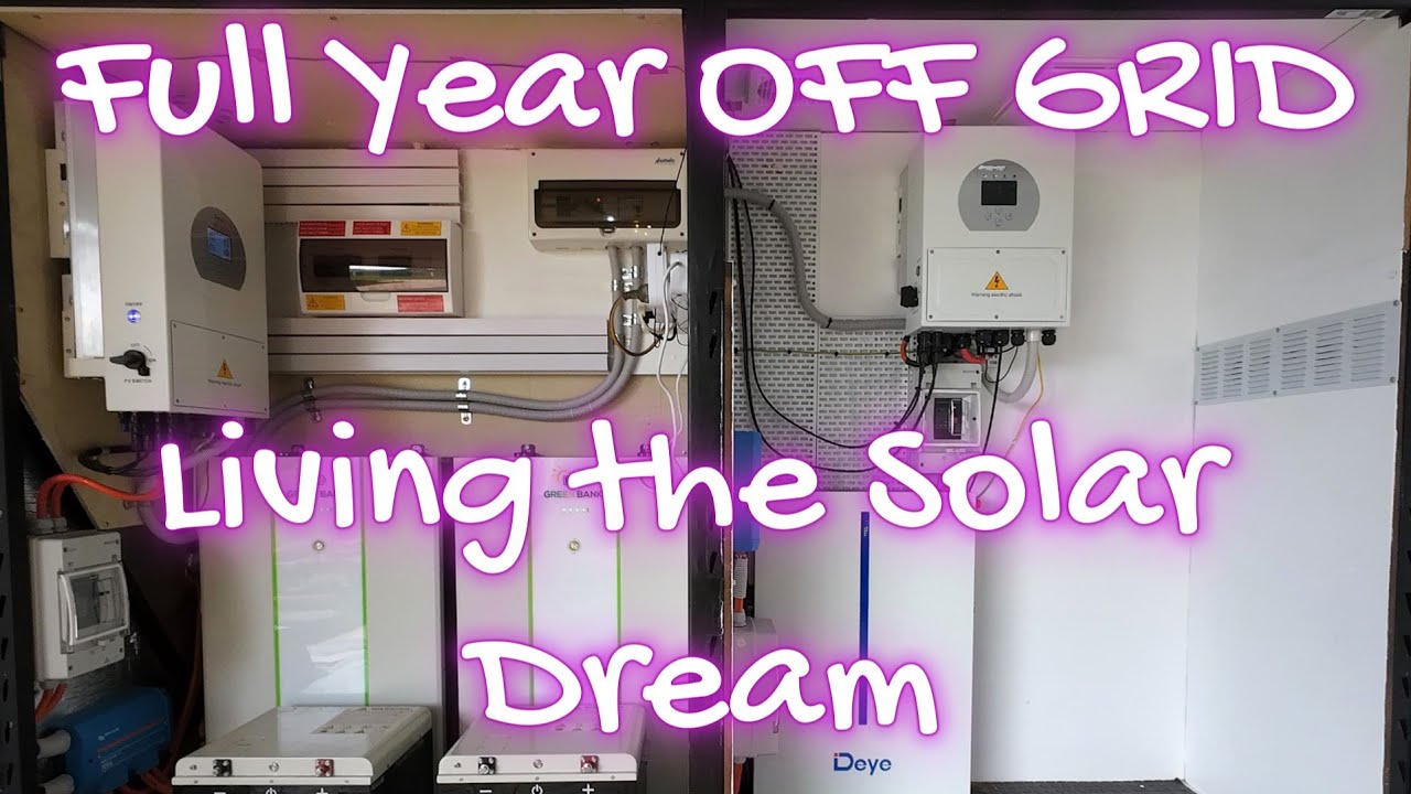 Surviving One Full Year OFF GRID with 100% Solar Power! No Fossil Fuels ...