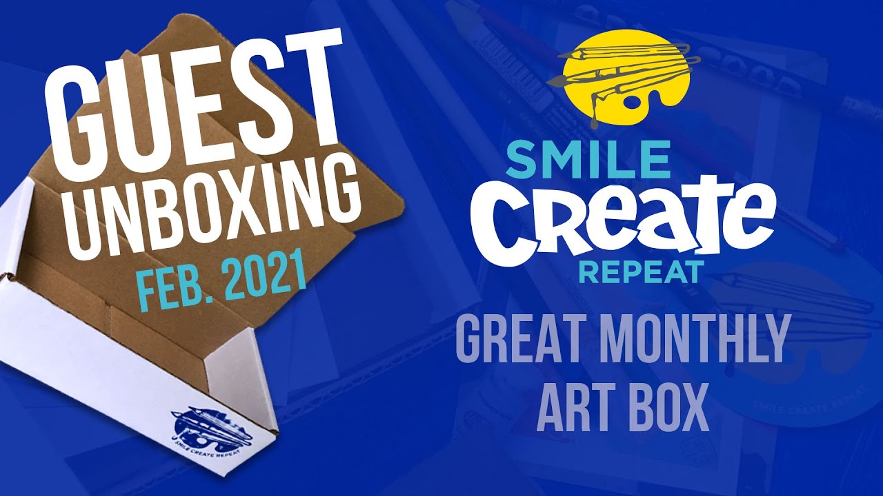 GUEST UNBOXING WATER SOLUBLE Theme MONTHLY ART BOX SUBSCRIPTION - Feb 2021 | Smile Create Repeat ...