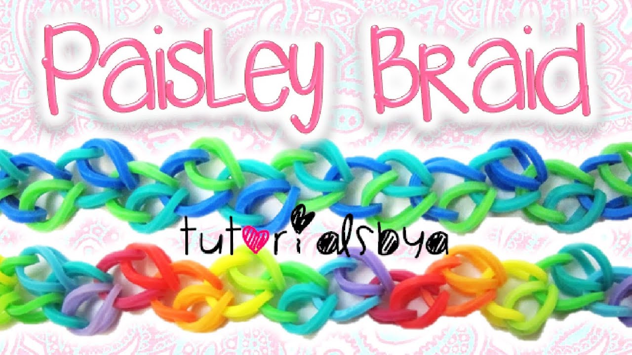 NEW Paisley Braid Rainbow Loom / Monster Tail Bracelet Tutorial | How ...
