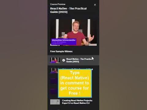 React Native - The Practical Guide 2023 Course for Free - #udemy #freecourse #reactnative # ...