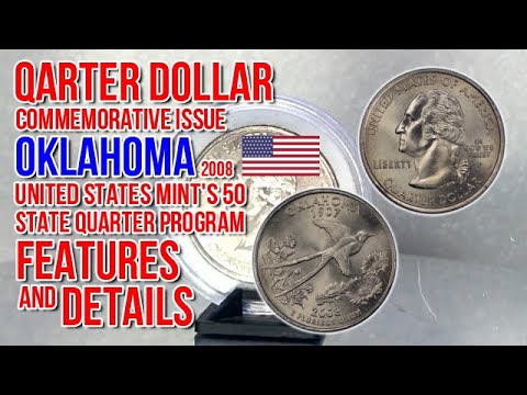 Quarter Dollar 2008 - Oklahoma State United States Mint's 50 State ...