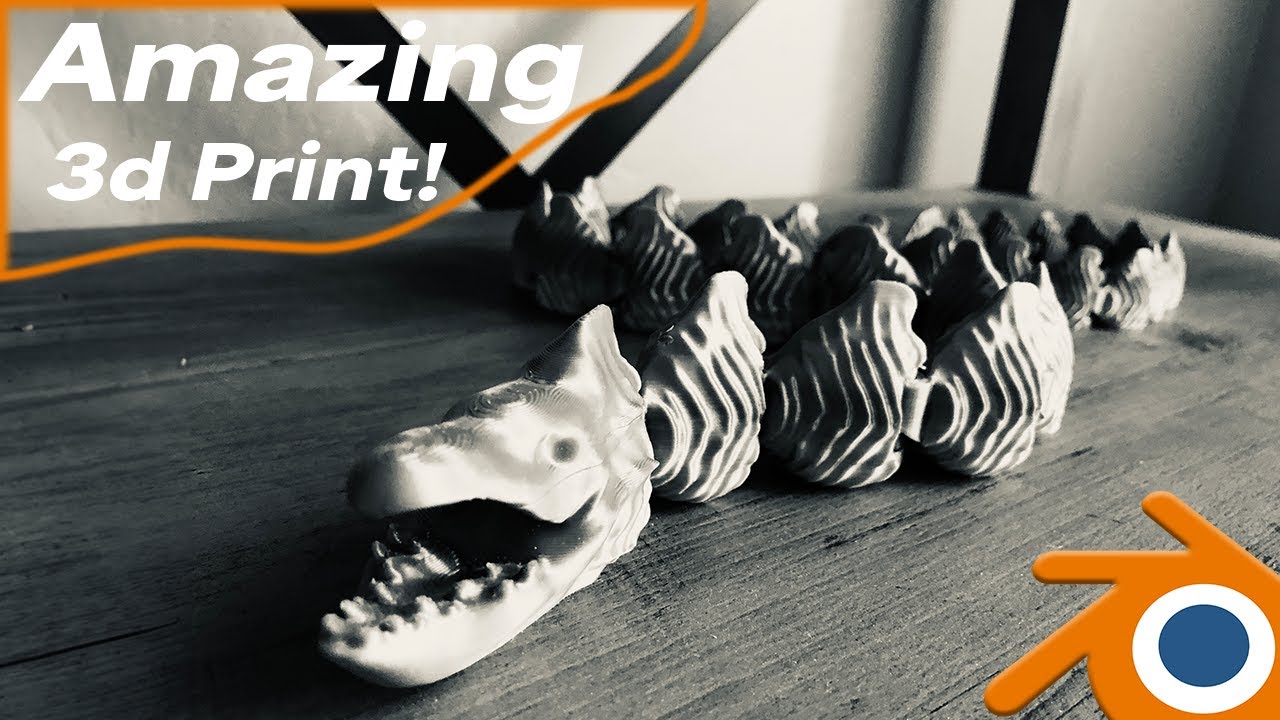 Amazing ARTICULATED Eel 3d Print | Custom Design - YouTube