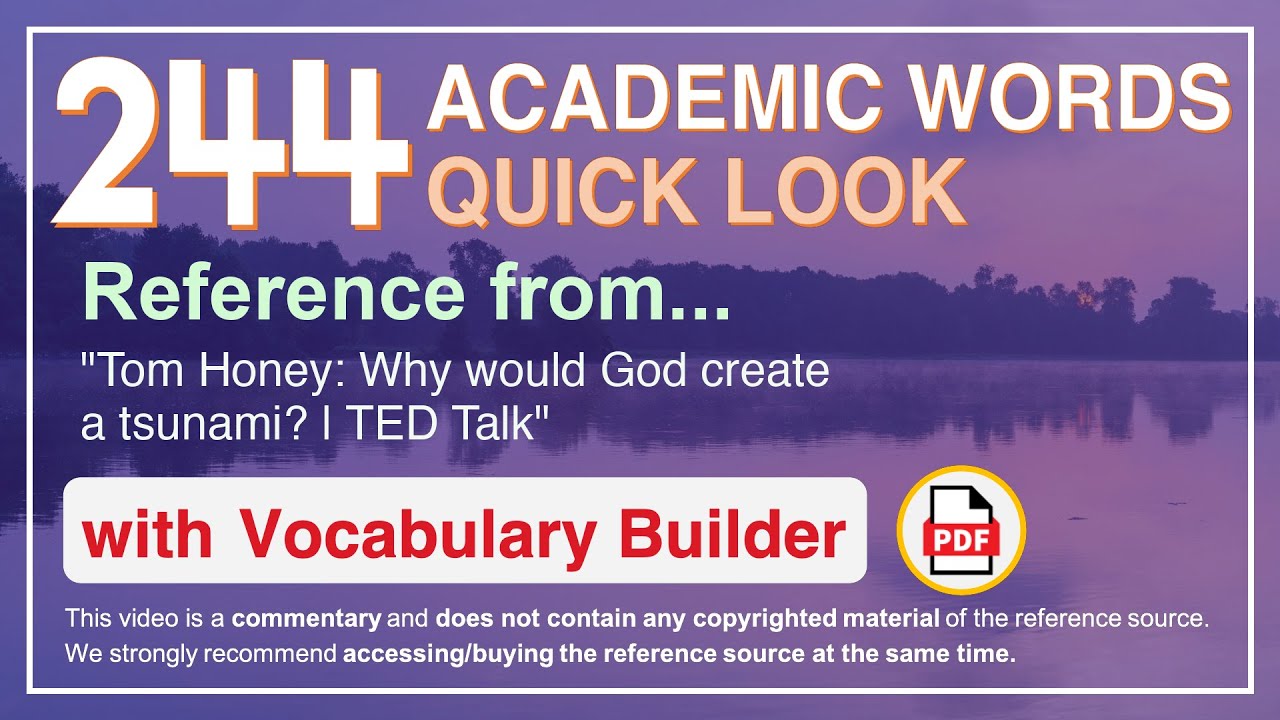 244 Academic Words Quick Look Ref from "Tom Honey: Why would God create ...
