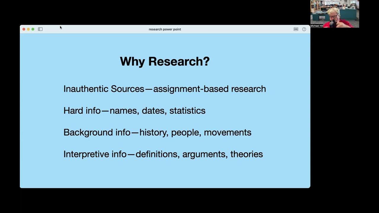 Week 5 Lecture: "Research, Writing, and Authenticity" - YouTube
