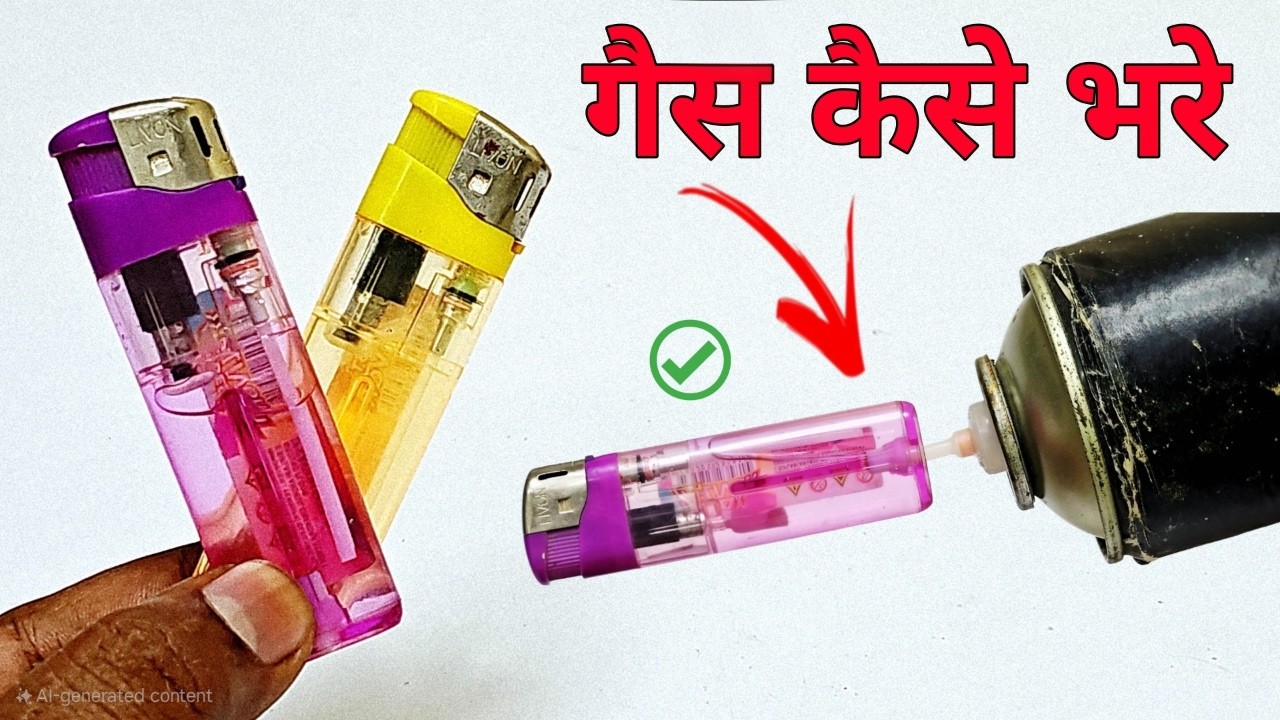 खाली lighter में गैस कैसे भरे || how to refill gas lighter || how to ...