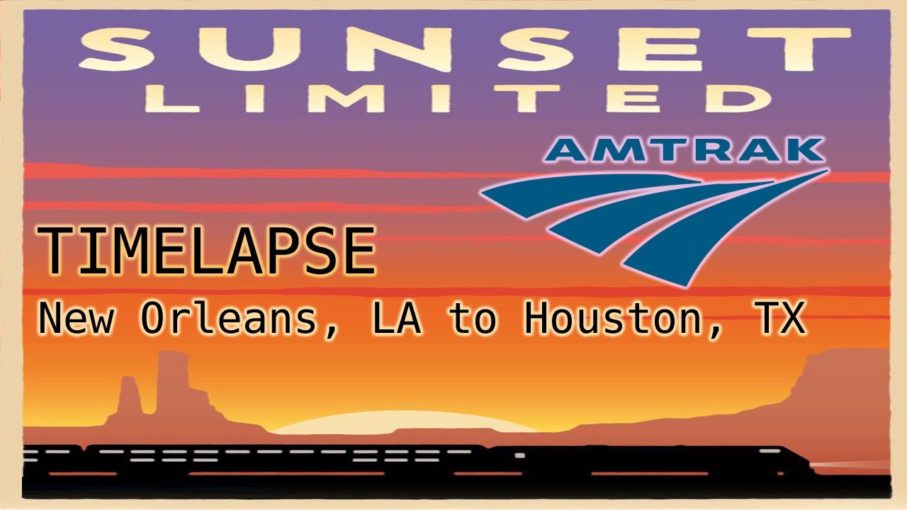 Timelapse Ride on Amtrak Sunset Limited Train New Orleans Louisiana to ...