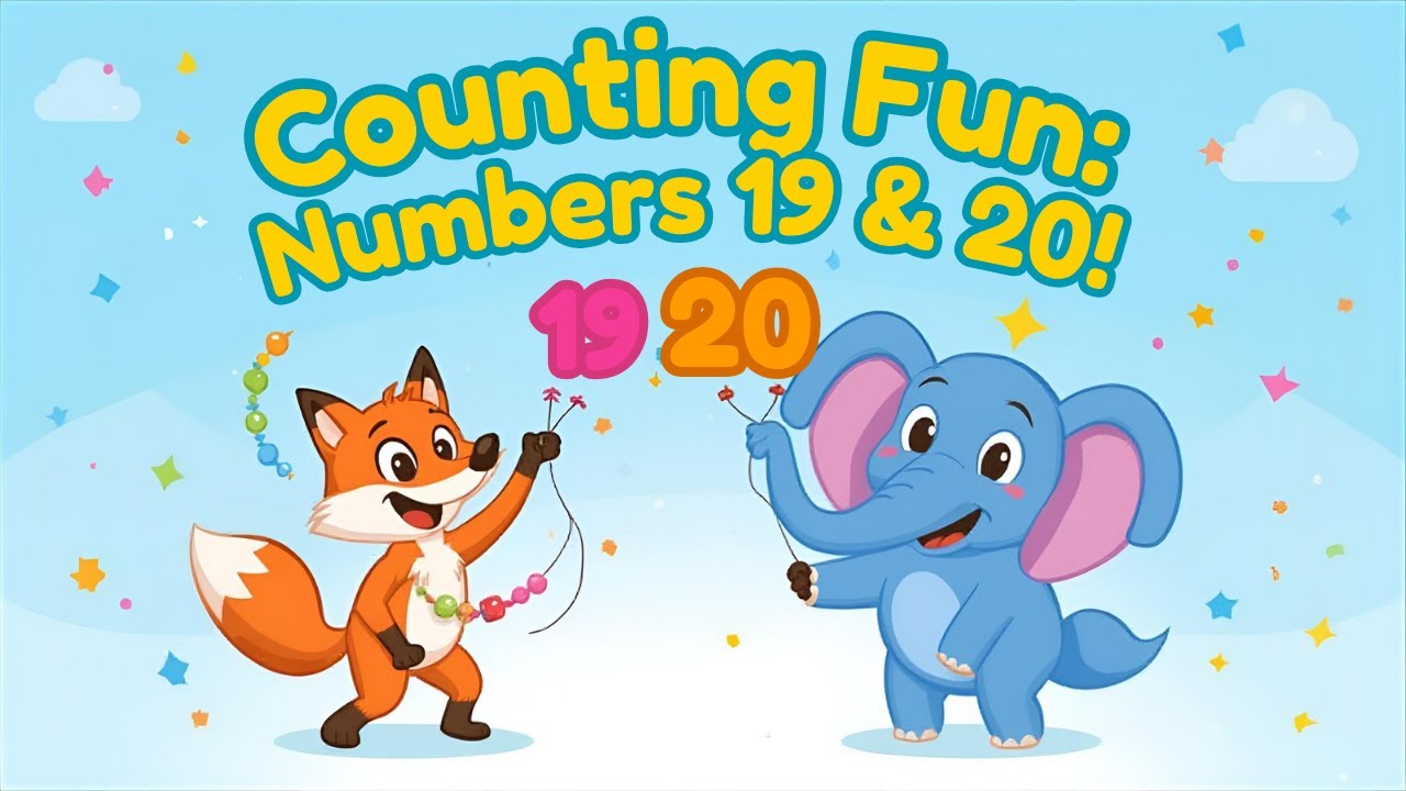 🎈 Learn Numbers 19 & 20 | Fun Counting Lesson for Kids 👶 | Preschool ...