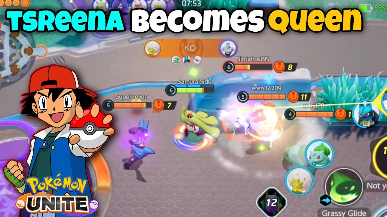 When Tsreena Becomes Queen of pokemon, Pokemon Unite Gameplplay - YouTube