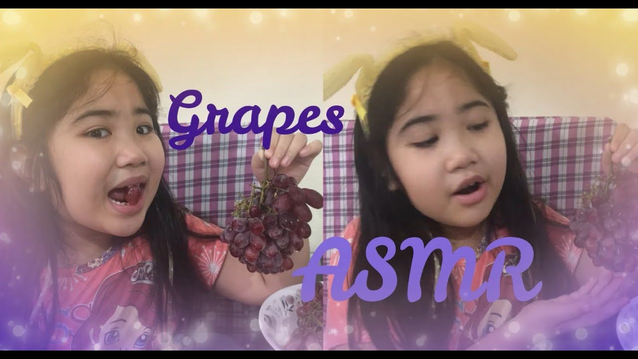 ASMR Eating Fruits - Grapes | Yummy! - YouTube