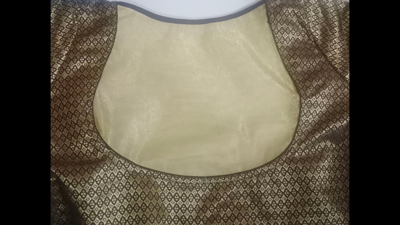 How to attach net cloth to ready made blouse - YouTube