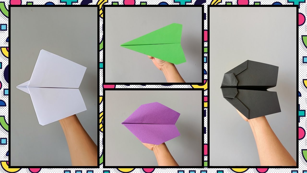 How to make 4 paper airplane that flies the farthest - YouTube