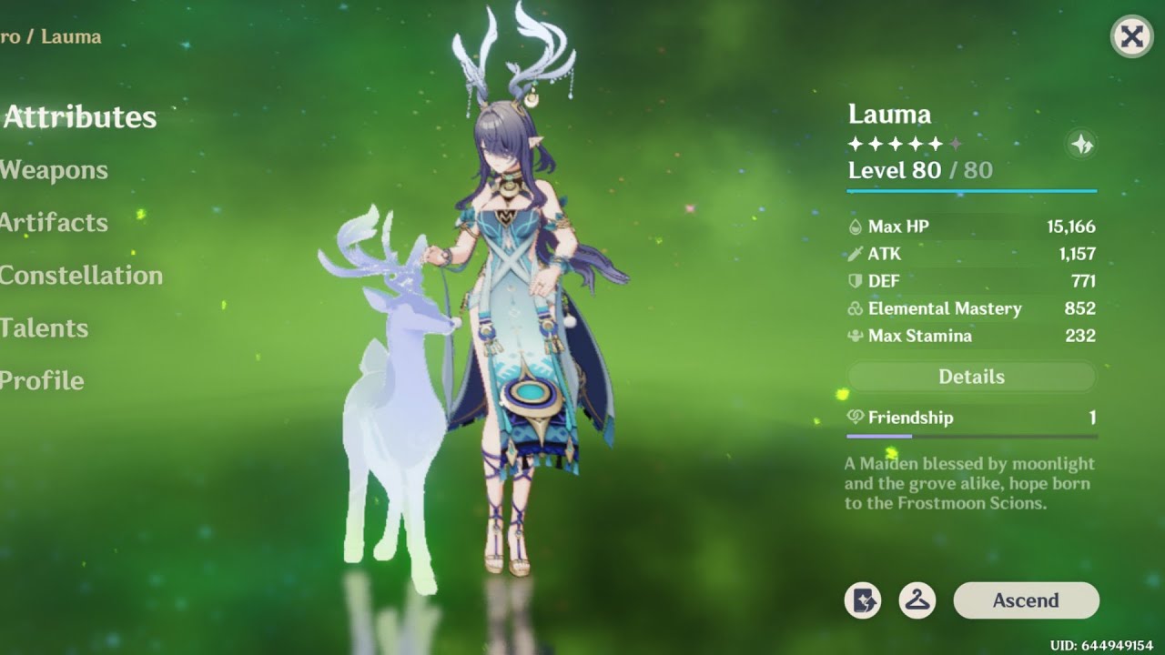 My Genshin Impact Gameplay Building Lauma to Level 80 & Leveling her ...