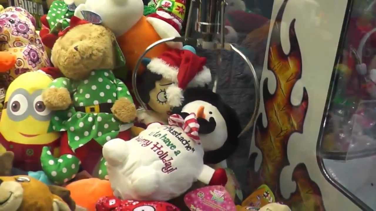 Claw Machine Christmas Claw Day CRAZY Wins - YouTube