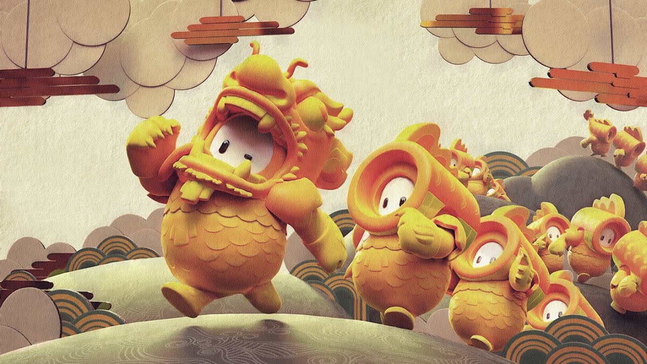 Fall Guys Item Shop Dancing Dragon Team Bundle - YouTube