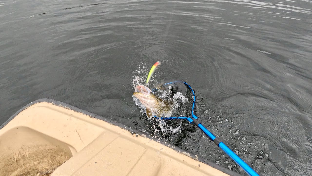 Pedaling around in a pedal boat catching pike in northern Michigan ...