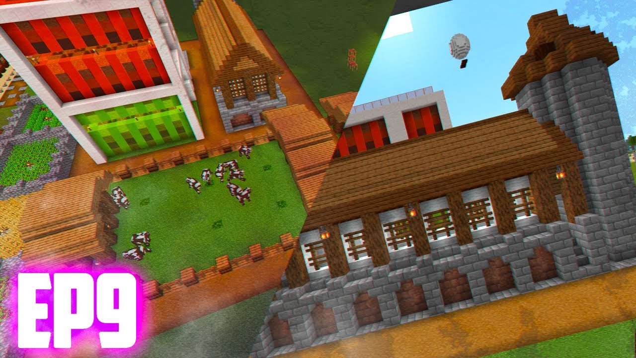 ESTABLOS Y GALLINERO EN MINECRAFT BEDROCK EP9 - YouTube
