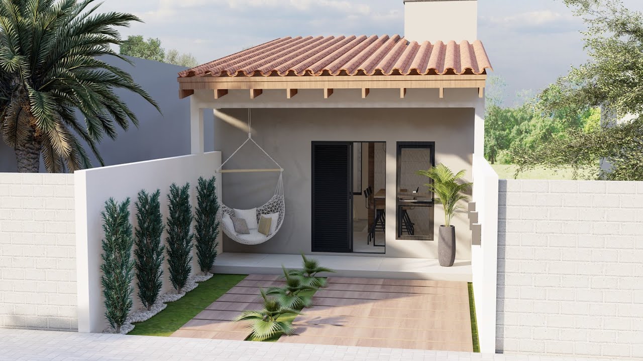 Uma kitnet pequena mas aconchegante | COM TELHADO APARENTE | - YouTube