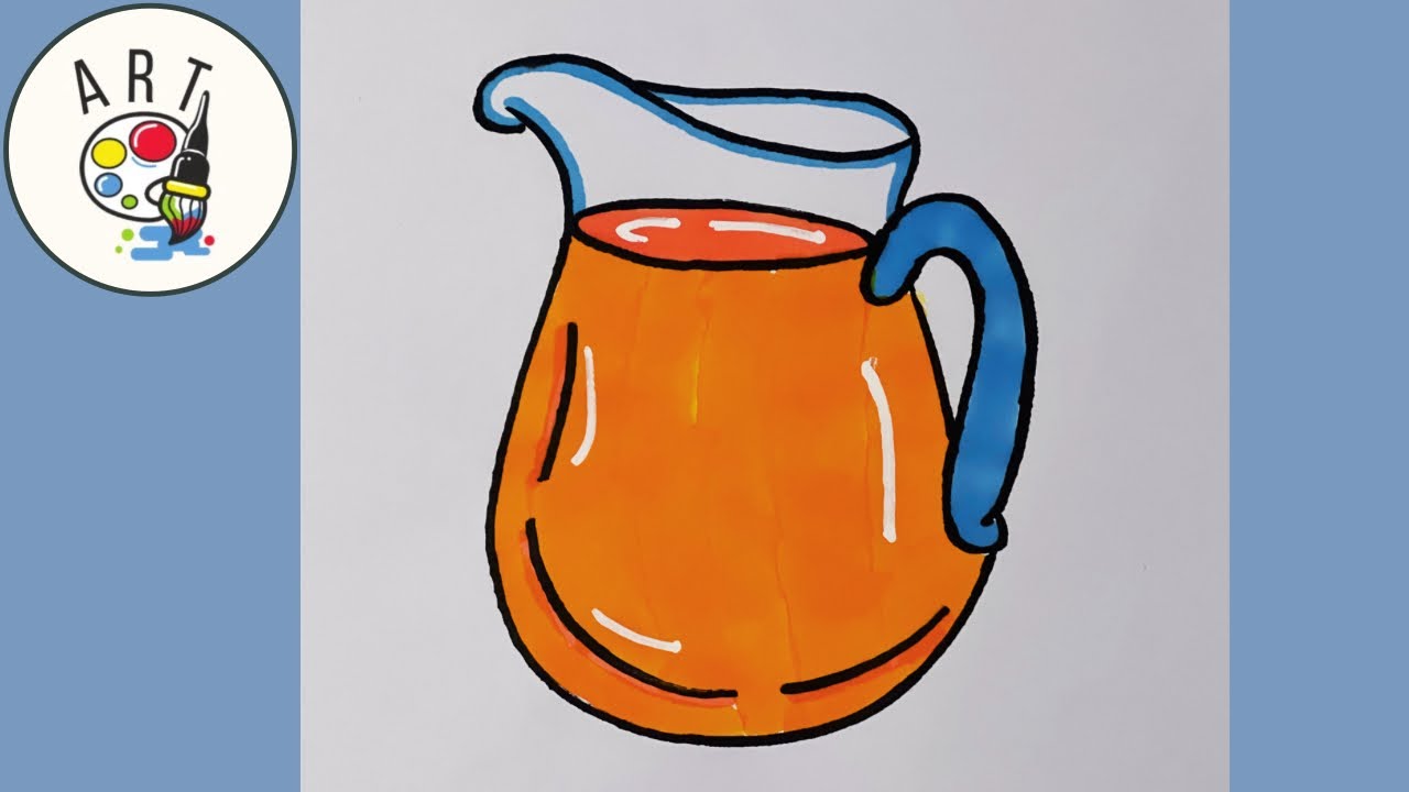 رسم عصير برتقال رسم جيك عصير سهل رسم خطوة بخطوة Youtube