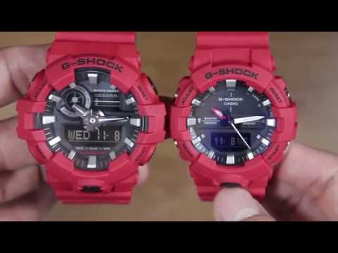 CASIO G SHOCK RED EDITION GA 700 4A VS G SHOCK GA 800 4A - YouTube