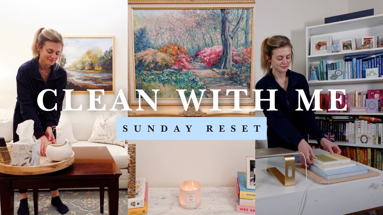 CLEAN WITH ME | Sunday reset routine, cleaning motivation, office deep ...