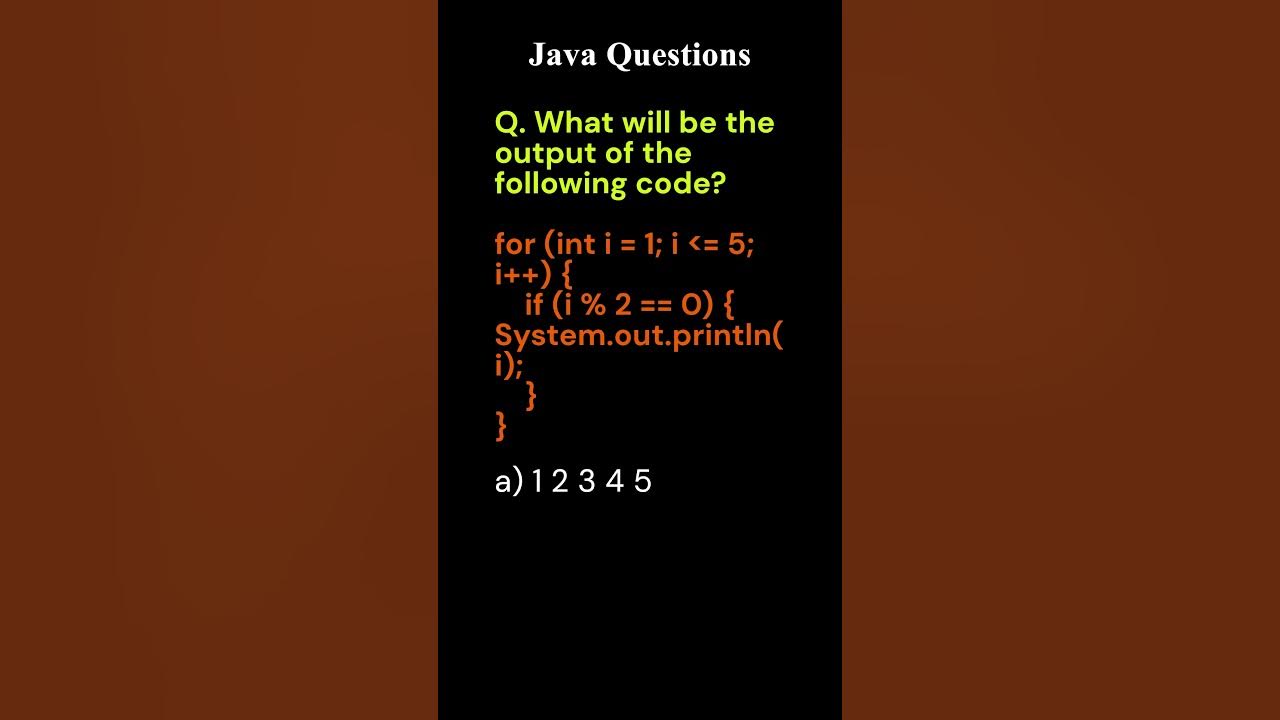 Java Interview Qanda Part 24 Loop Output Explained Java Programming Shorts Youtube 