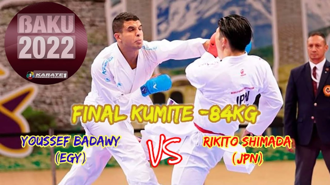 youssef badawy (EGY) VS rikito shimada (JPN) final kumite -84kg ...