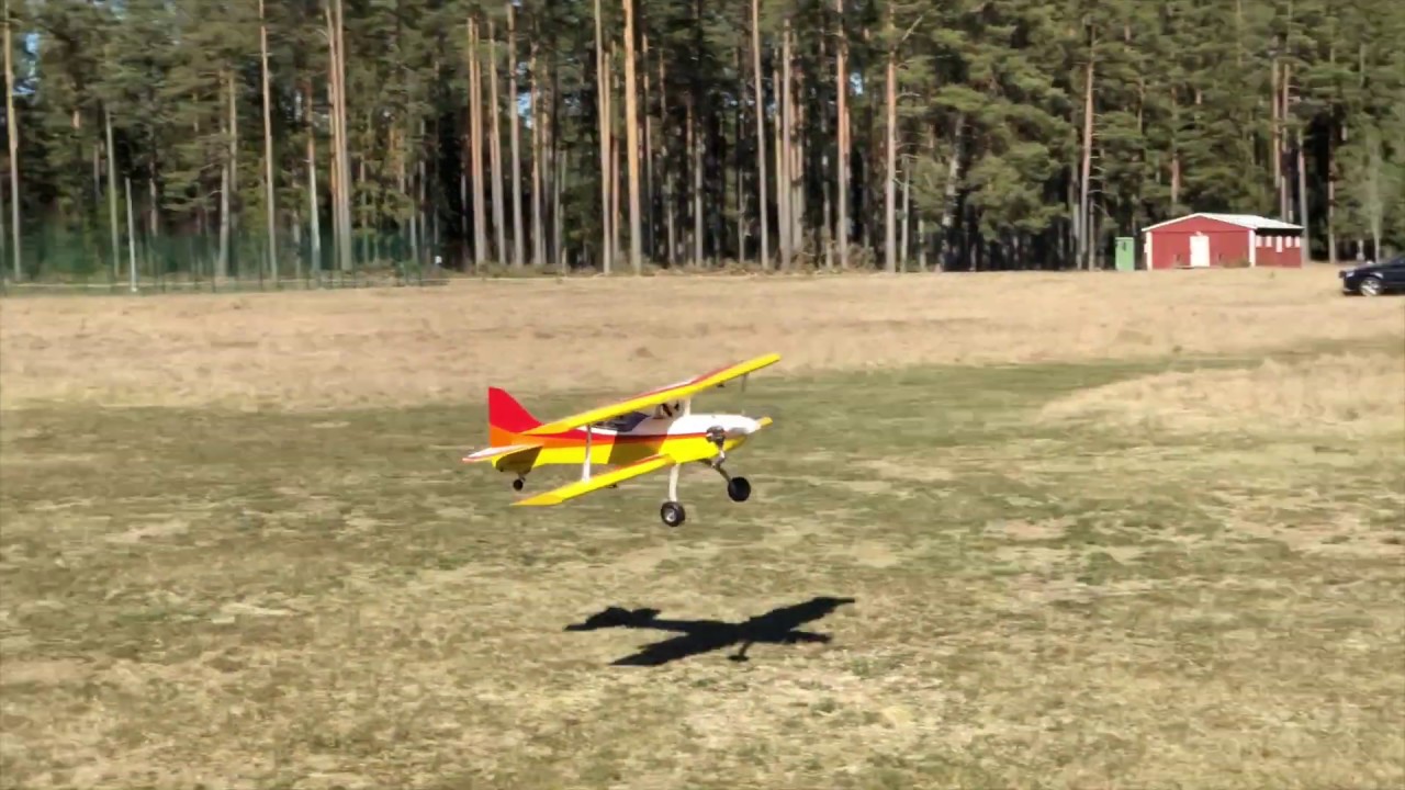 Ripmax Wots Wot biplane, Saito FG-14 - YouTube