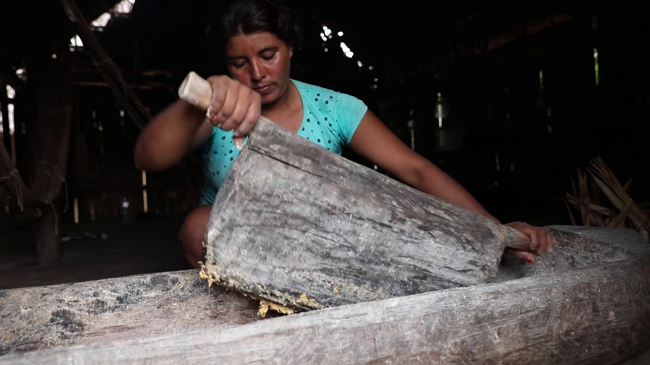 Chicha making with the Matsés - YouTube