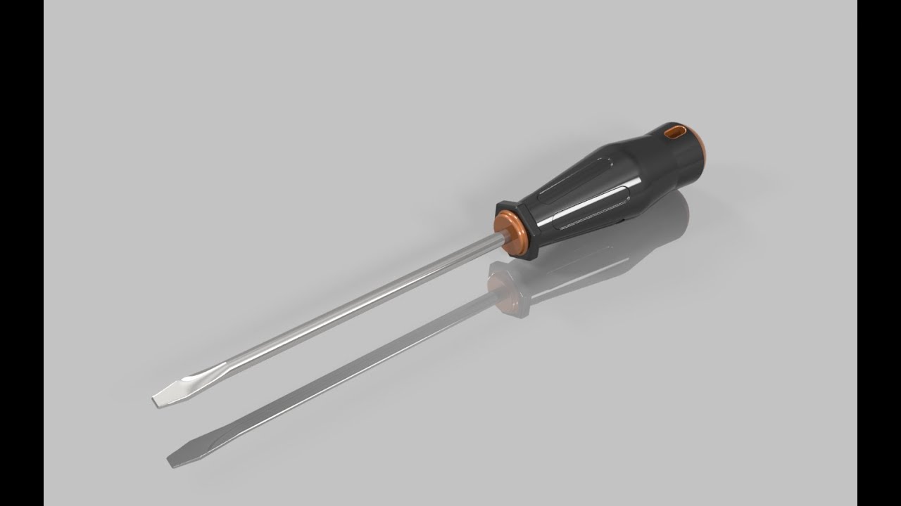 Screwdriver design in Autodesk Inventor - YouTube