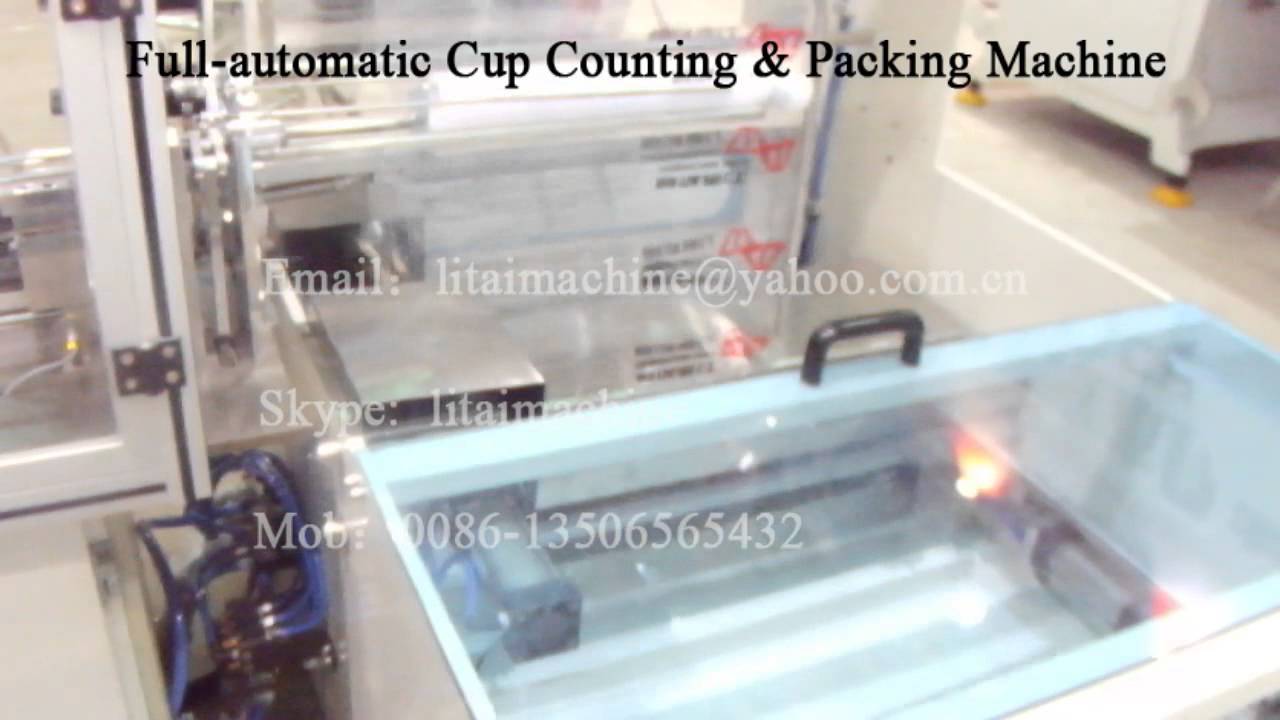 Plastic Cup Counting & Packing Machine - YouTube