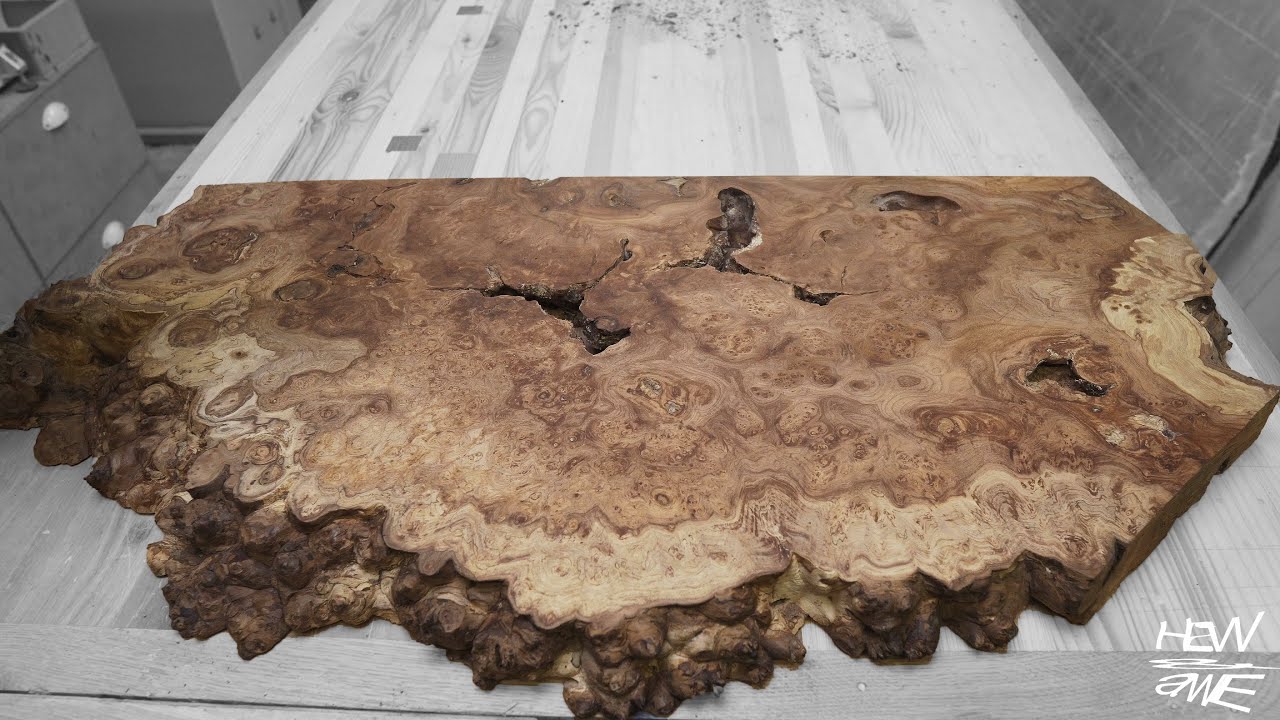Rare Burl Turned into One Of A Kind Table - YouTube