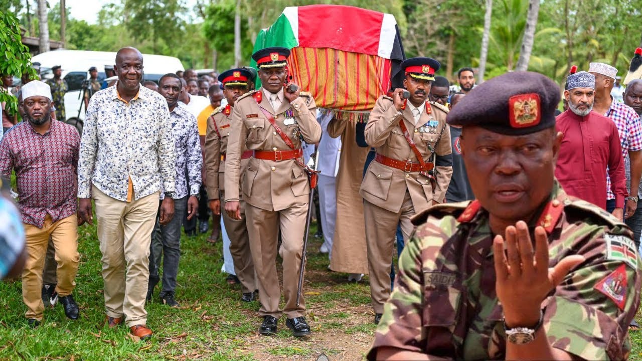 See how KDF's Brigadier Swaleh Nzaro's body arrived in Kilifi for ...