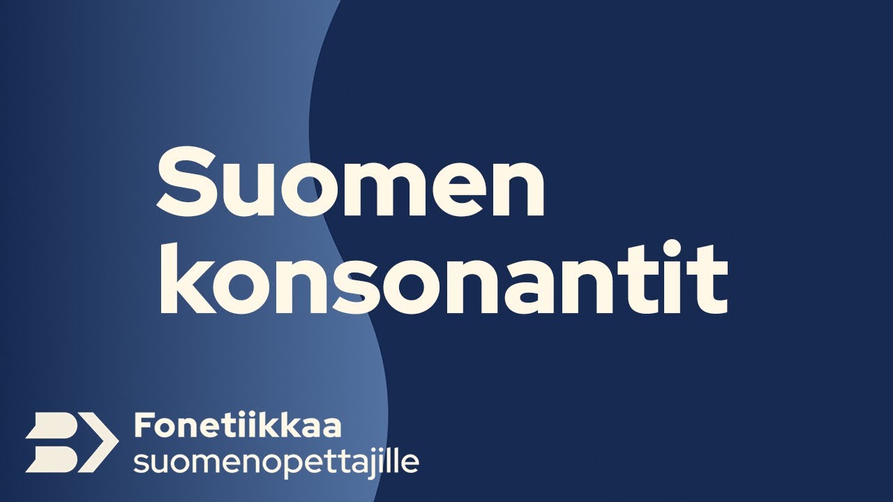 Jakso 8. Suomen konsonantit – Fonetiikkaa suomenopettajille - YouTube