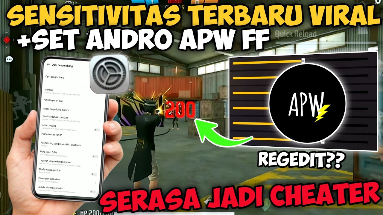 SETELAH UPDATE 👽⚡ SENSITIVITAS+SET ANDRO APW FF🔥 NONGOL DIKIT AUTO ...
