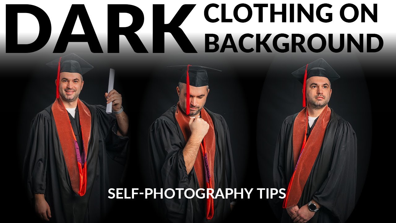 Dark Clothing on a Dark Background | Graduation Photo Tutorial - YouTube