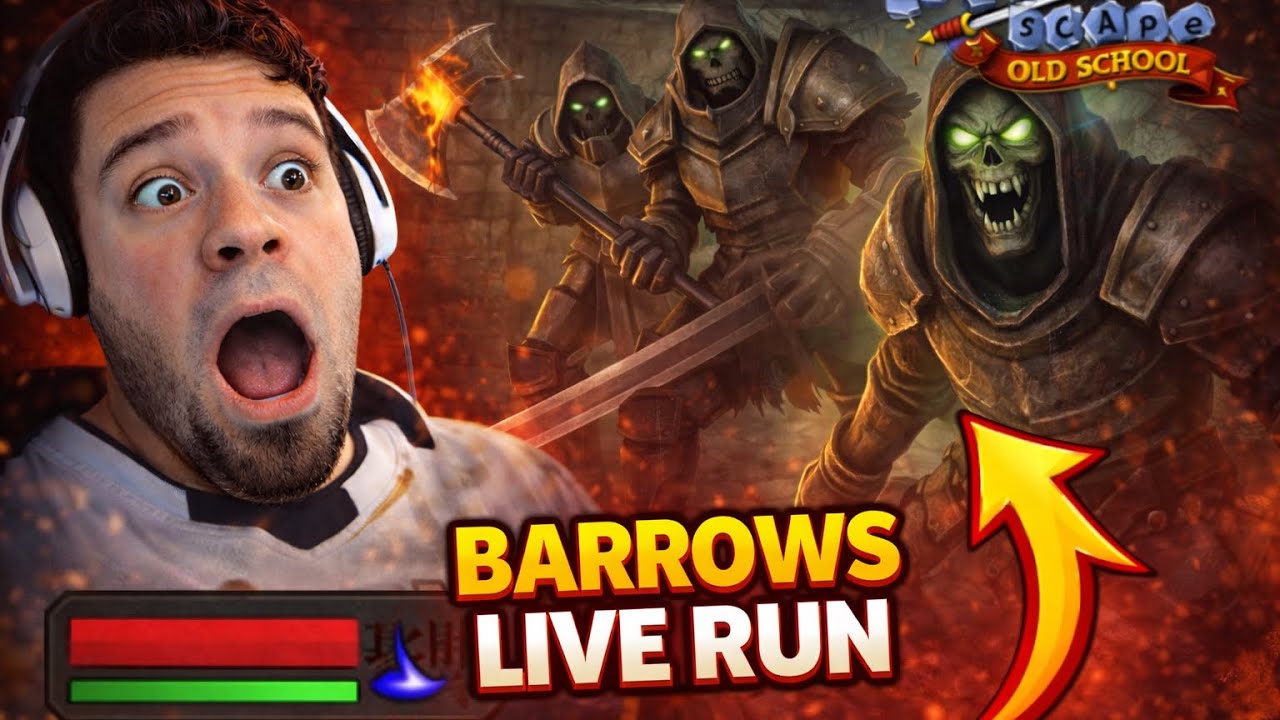 OSRS Barrows Run – Live Grind | Rare Drops Hunt! - YouTube