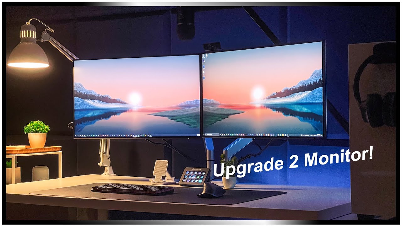 Upgrade My Desk - 2 Monitor! - YouTube