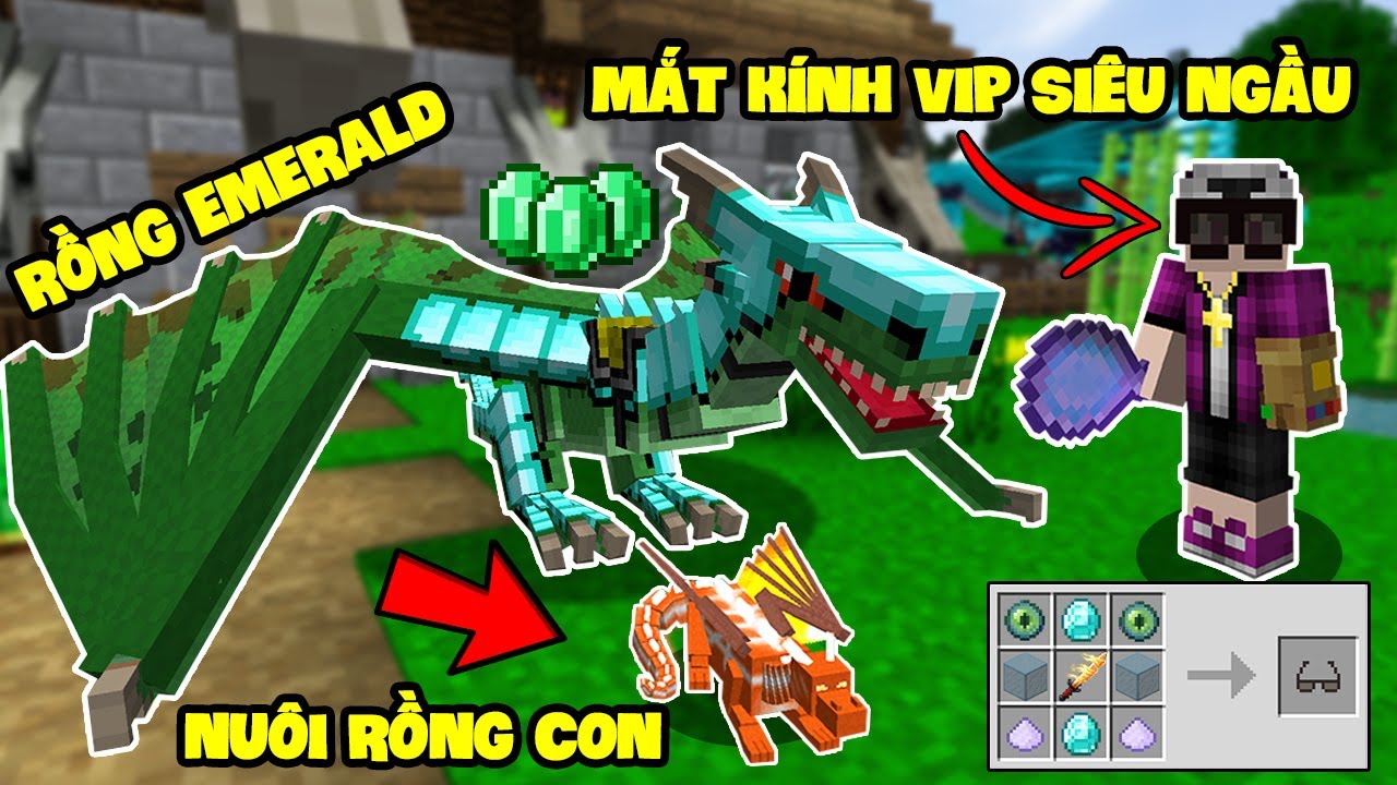MINECRAFT KỴ SĨ RỒNG 2 - TẬP 19 | NUÔI BÉ RỒNG CON, MẮT KÍNH VIP SIÊU ...