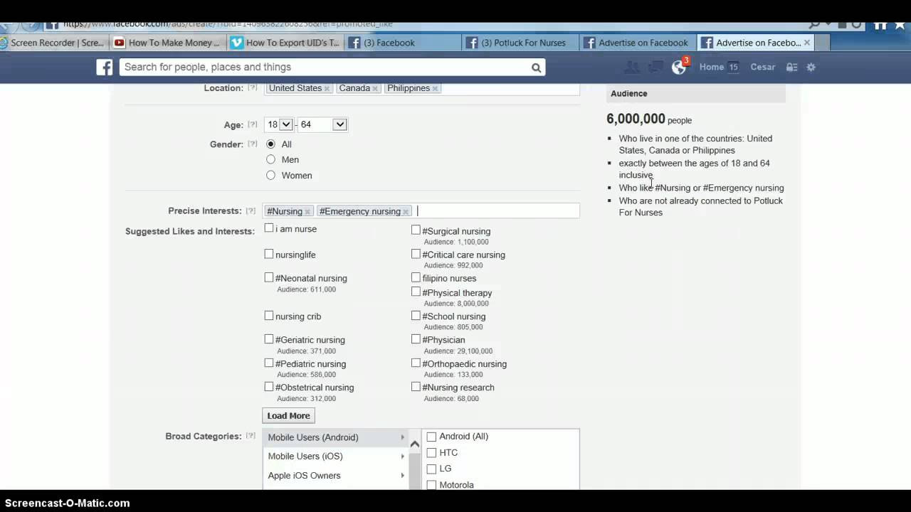 Nurse Entrepreneur - How to Create a target audience for your facebook ...