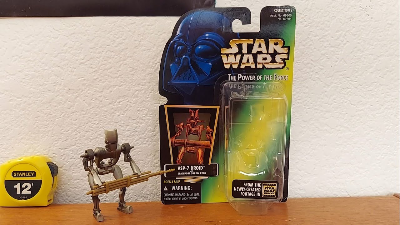 Star Wars Power of the Force ASP-7 Droid |S PIDER's reviews - YouTube