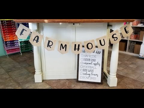 Burlap Banner with Heat Transfer Vinyl Tutorial - YouTube