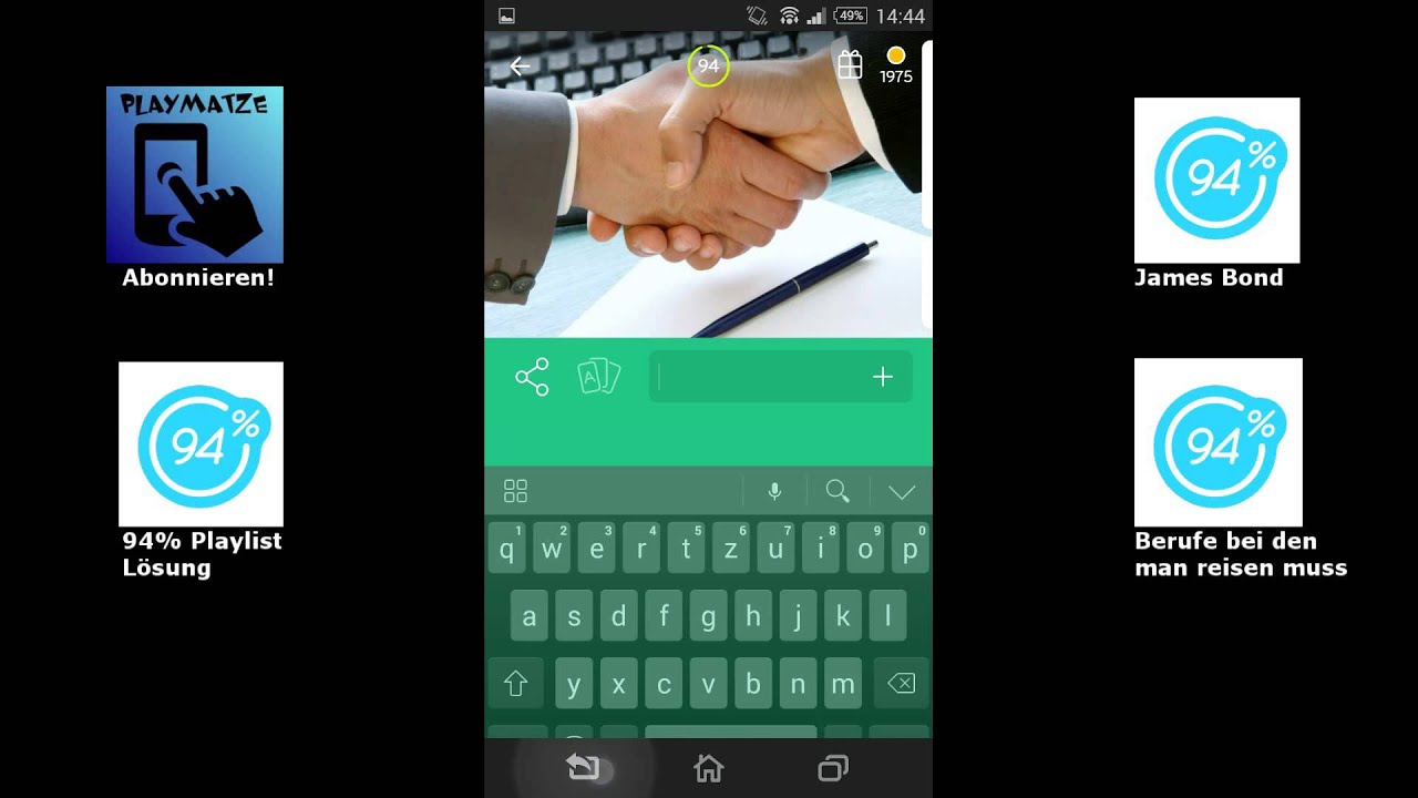 94% Lösung [Android/IOS] - Bild: Handschlag/ Vertrag [Deutsch/German ...