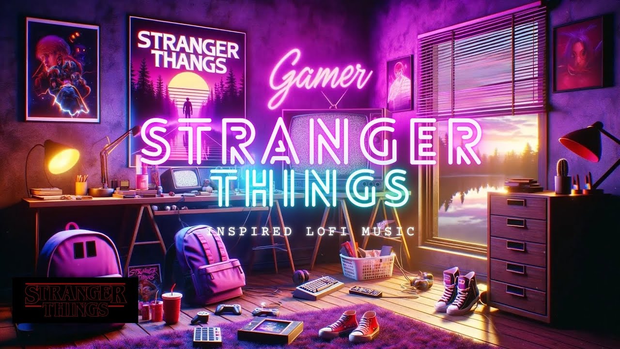 STRANGER THINGS AMBIENCE 👽 80's-Themed Bedroom 🛸 Chill Lofi Music Remix ...