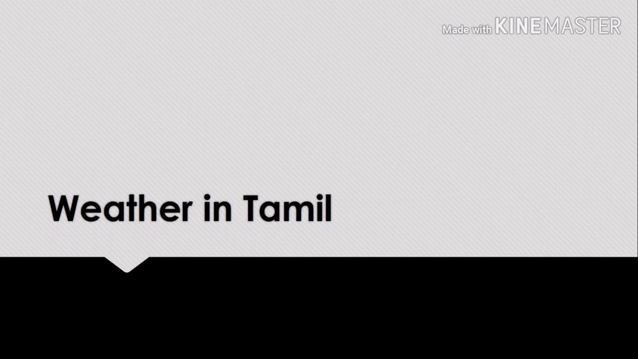 Weather In Tamil YouTube