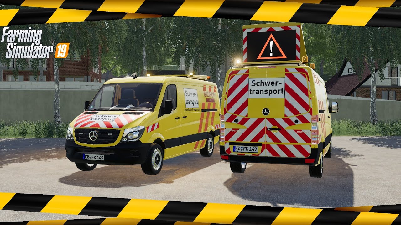 LS19 - Mercedes Sprinter - BF3 🚧 Baustellenmods.de 🚧 - YouTube